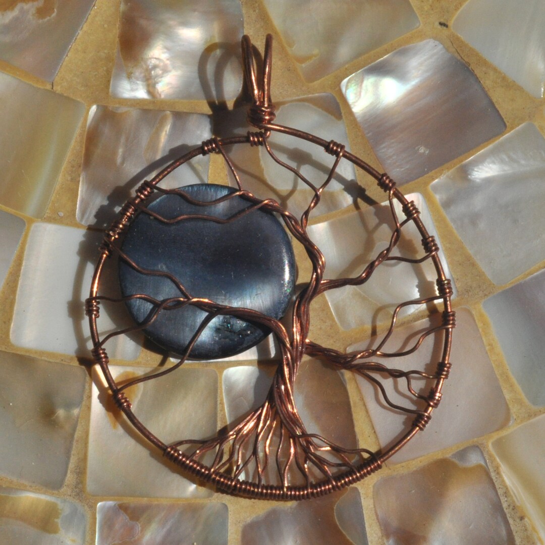 Blue Moon Tree of Life Pendant in Copper - Etsy