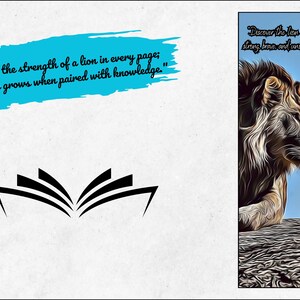 Lion-themed Strength and Courage Bookmarks 4-piece Digital Set Instant ...