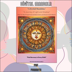 Sun and Moon Mandala Coloring Pages | Balance & Harmony | Digital ...