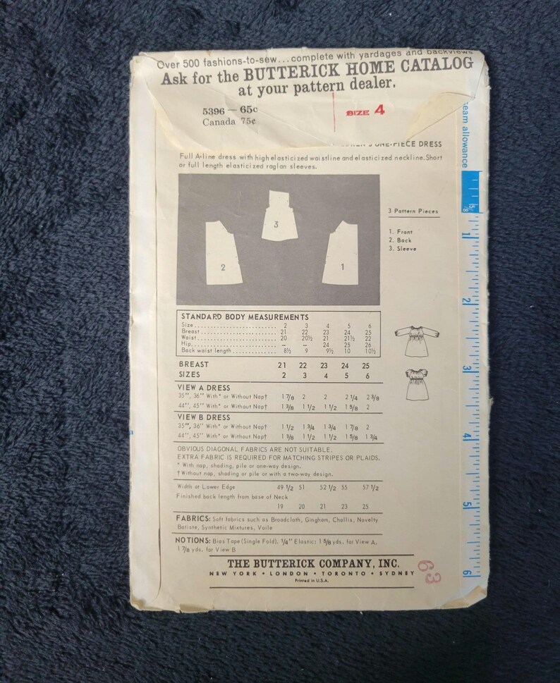 Butterick Children's Dress - Etsy