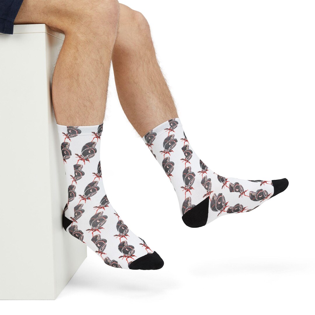 Cecropia Moth Crew Socks: Watercolor Design, Nature Lover Gift - Etsy