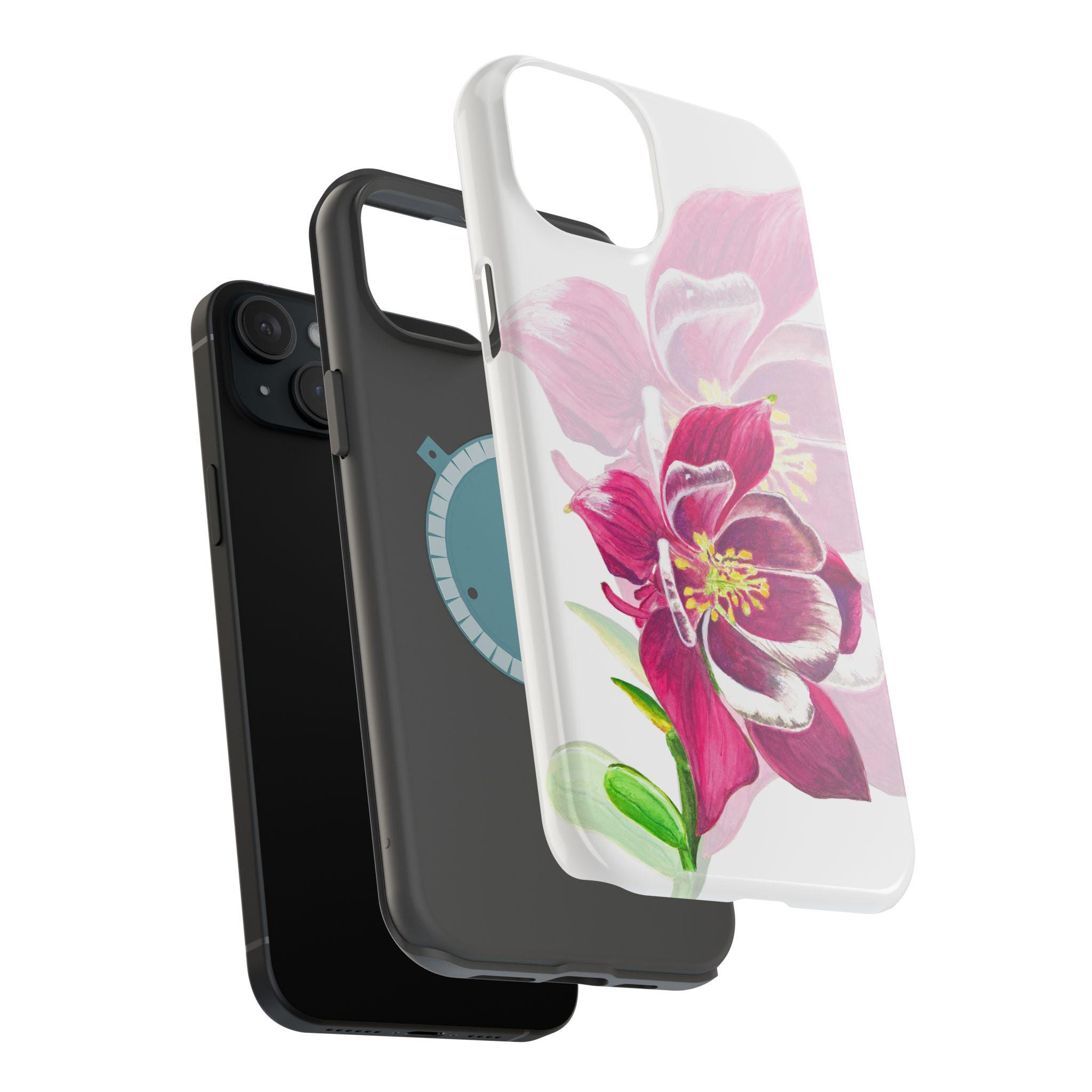 Kirigami Rose & Pink Columbine Magnetic Tough Cases - Etsy