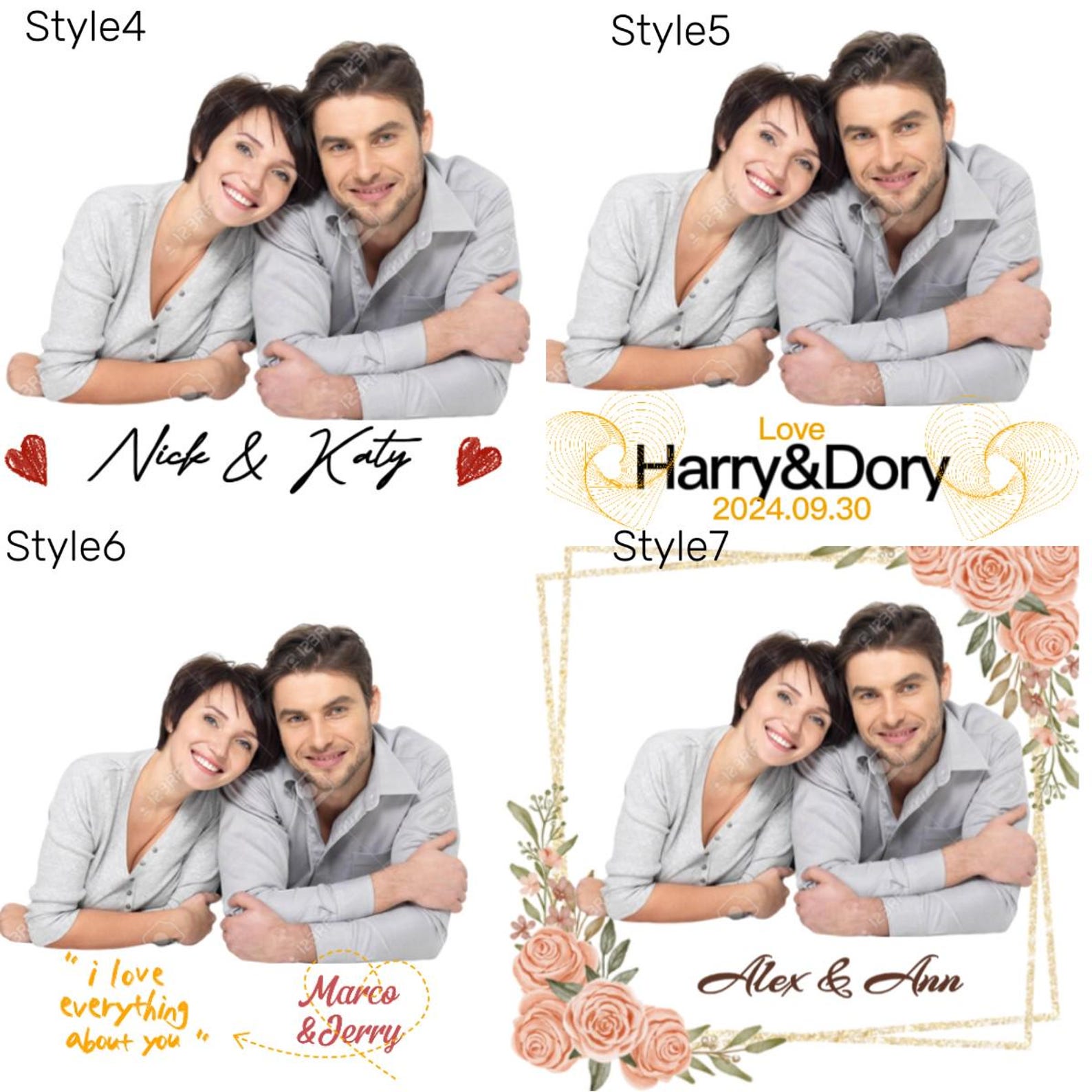 Custom Wedding Face Tattoos, Personalized Couple Temporary Tattoo ...