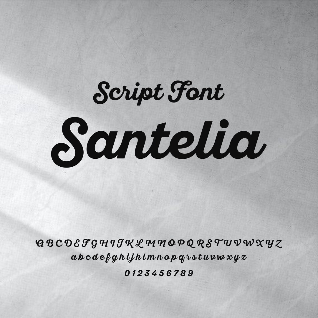 Santelia Script Bold Font: Bold Elegance in Handmade Script - Etsy