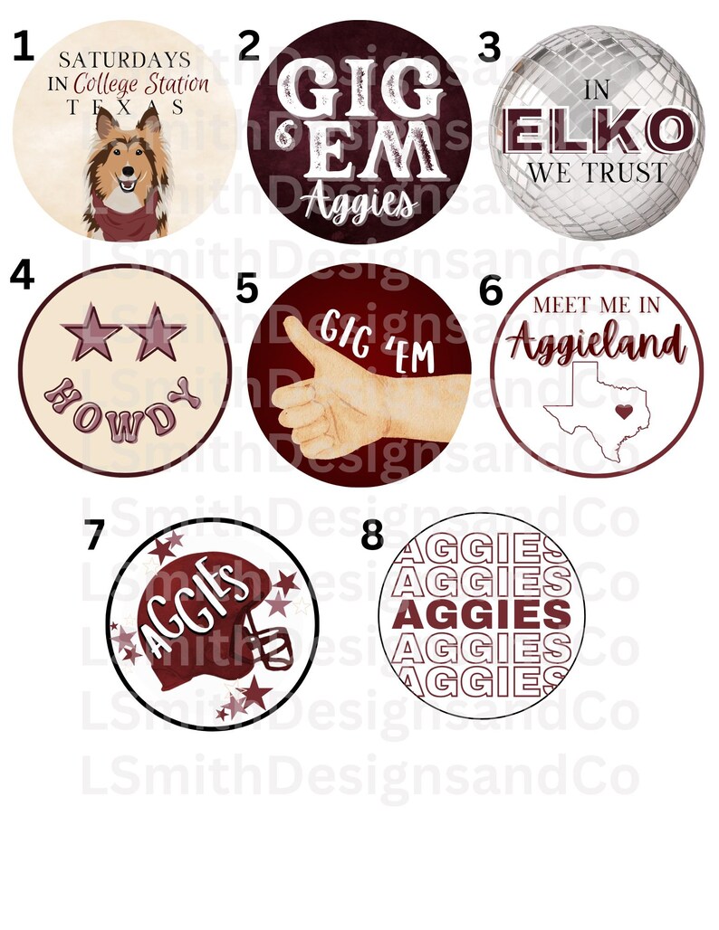 Texas A&M 2" Buttons - Etsy