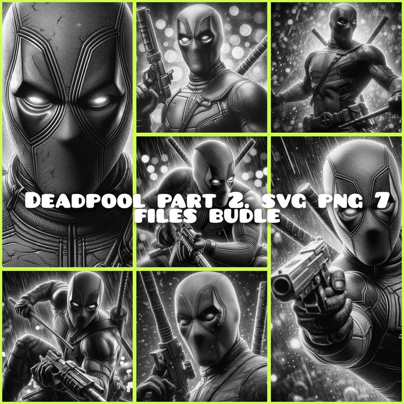 Deadpool Svg Engraving Bundle - Etsy