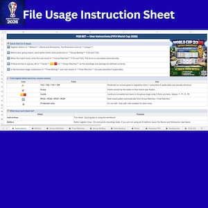 Excel-pooltracker WK 2026 | Spreadsheet voor FIFA-weddenschappen met ...
