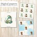 Digital Paper - Digital Printable | Watercolor Style Baby Dinosaur ...