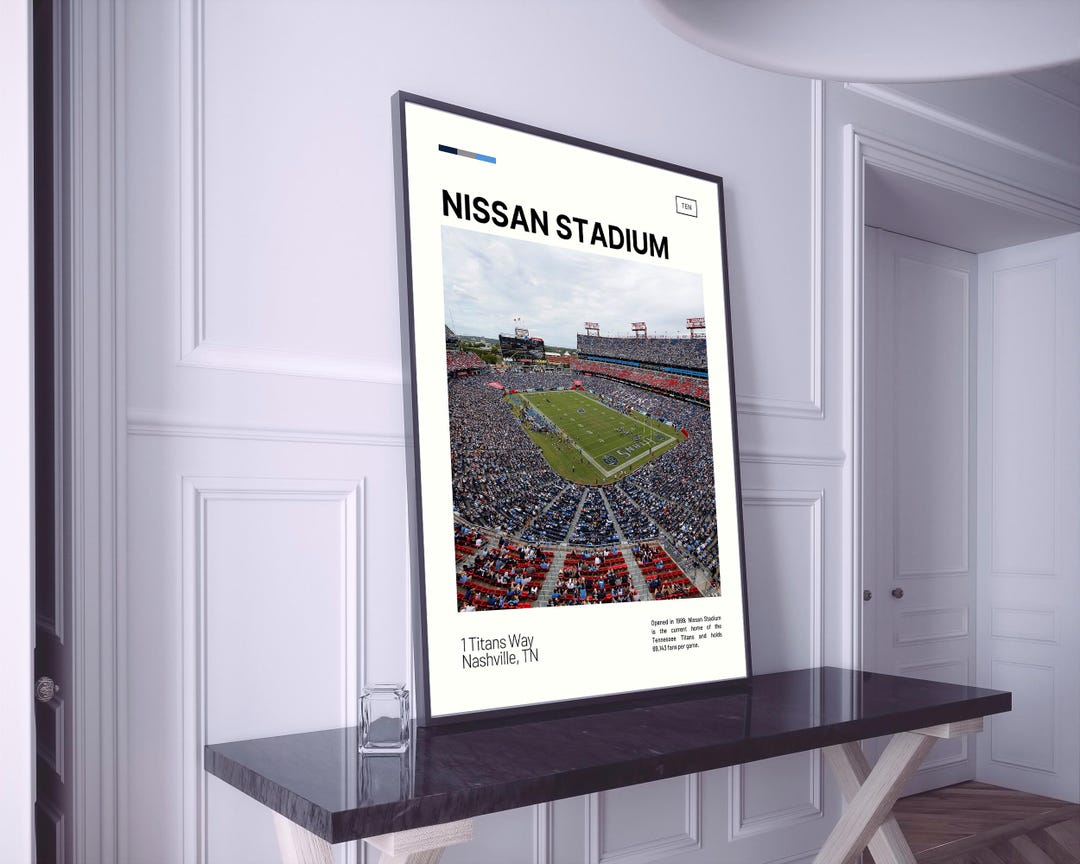 Nissan Stadium Poster, Tennessee Titans Poster, NFL Stadium Poster ...
