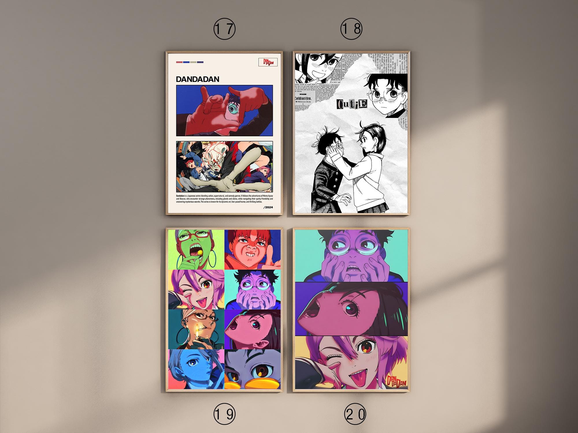 Dandadan Poster, Dandadan Anime Print, Anime Poster, Minimalistisches ...