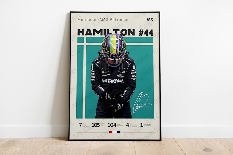 Lewis Hamilton Poster, Formula 1 Poster, Formula 1 Gift, Sports Poster ...