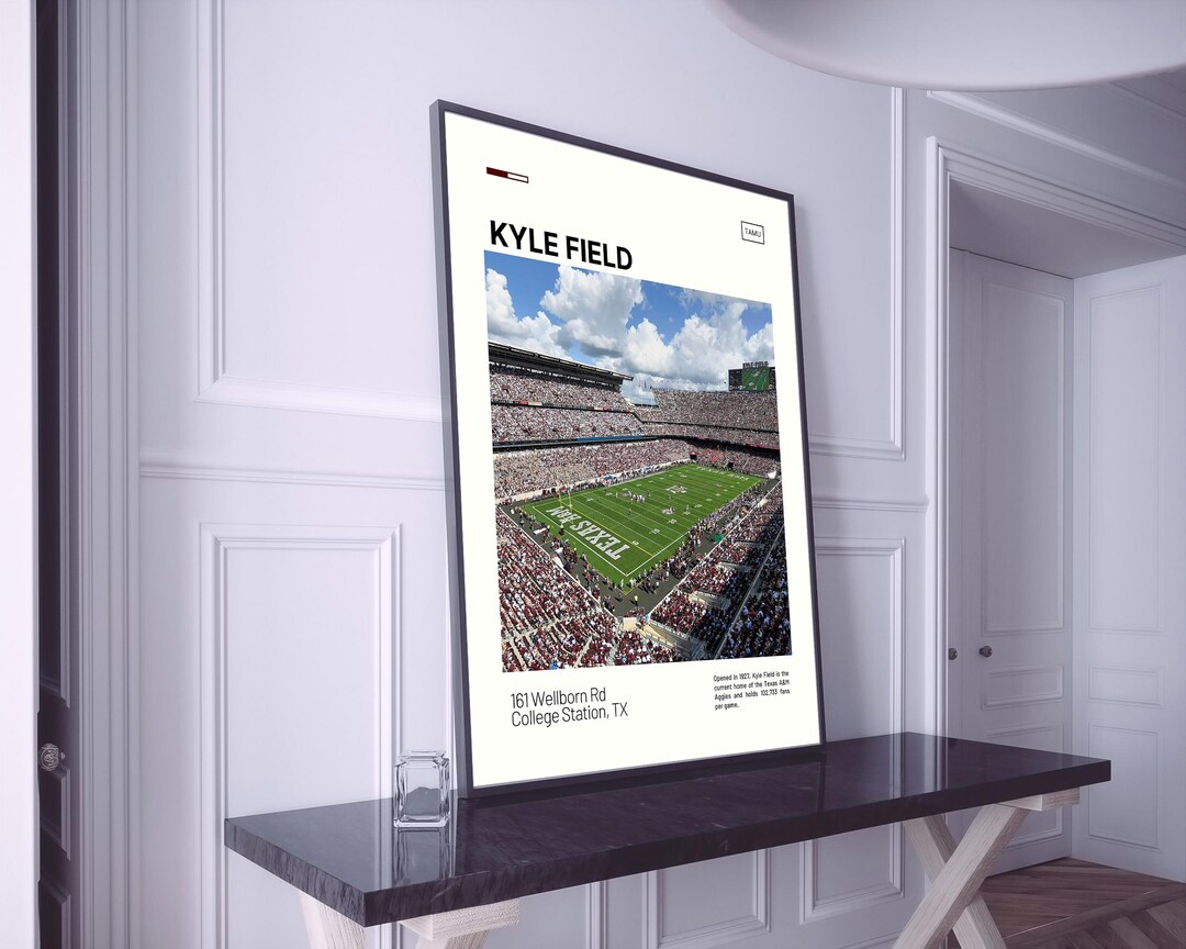 Kyle Field Poster, Texas A&M Aggies Print Poster, NCAA Stadium Poster ...
