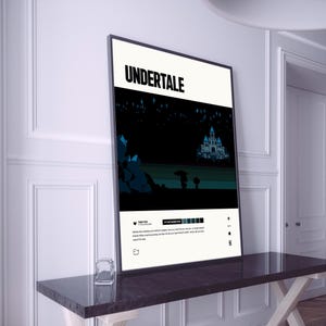 Undertale Poster, Video Game Poster, Minimalist Game Print, Gaming Room ...