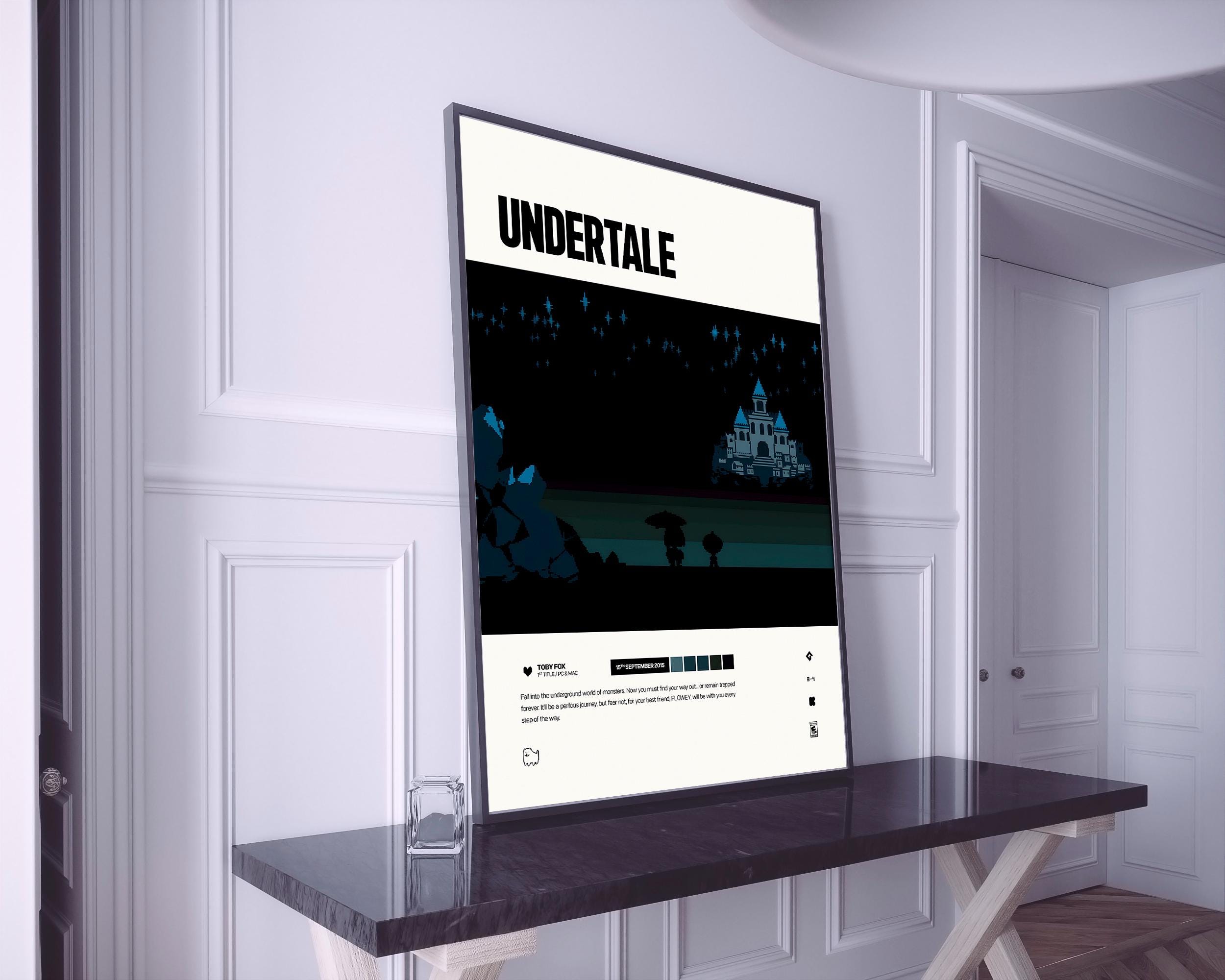 Undertale Poster, Video Game Poster, Minimalist Game Print, Gaming Room ...