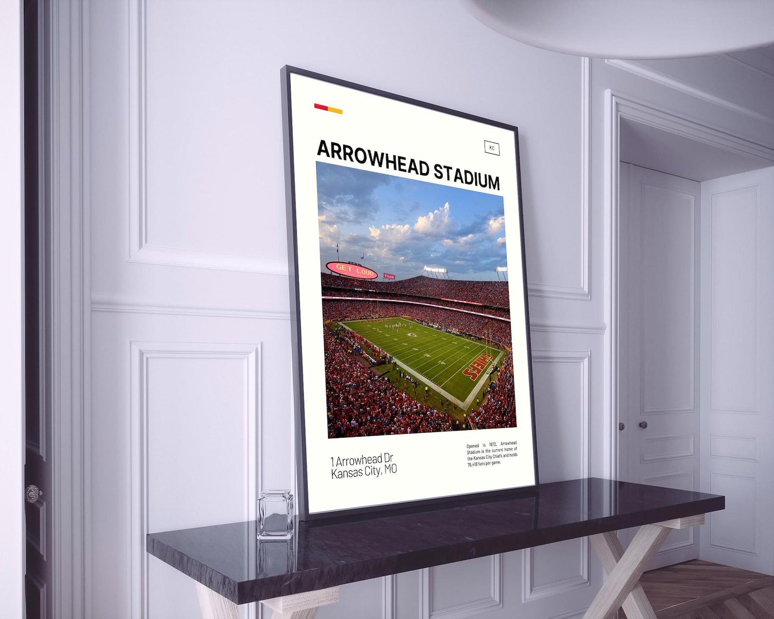 Arrowhead Stadium Poster, Kansas City Chiefs Poster, Arrowhead Stadium ...