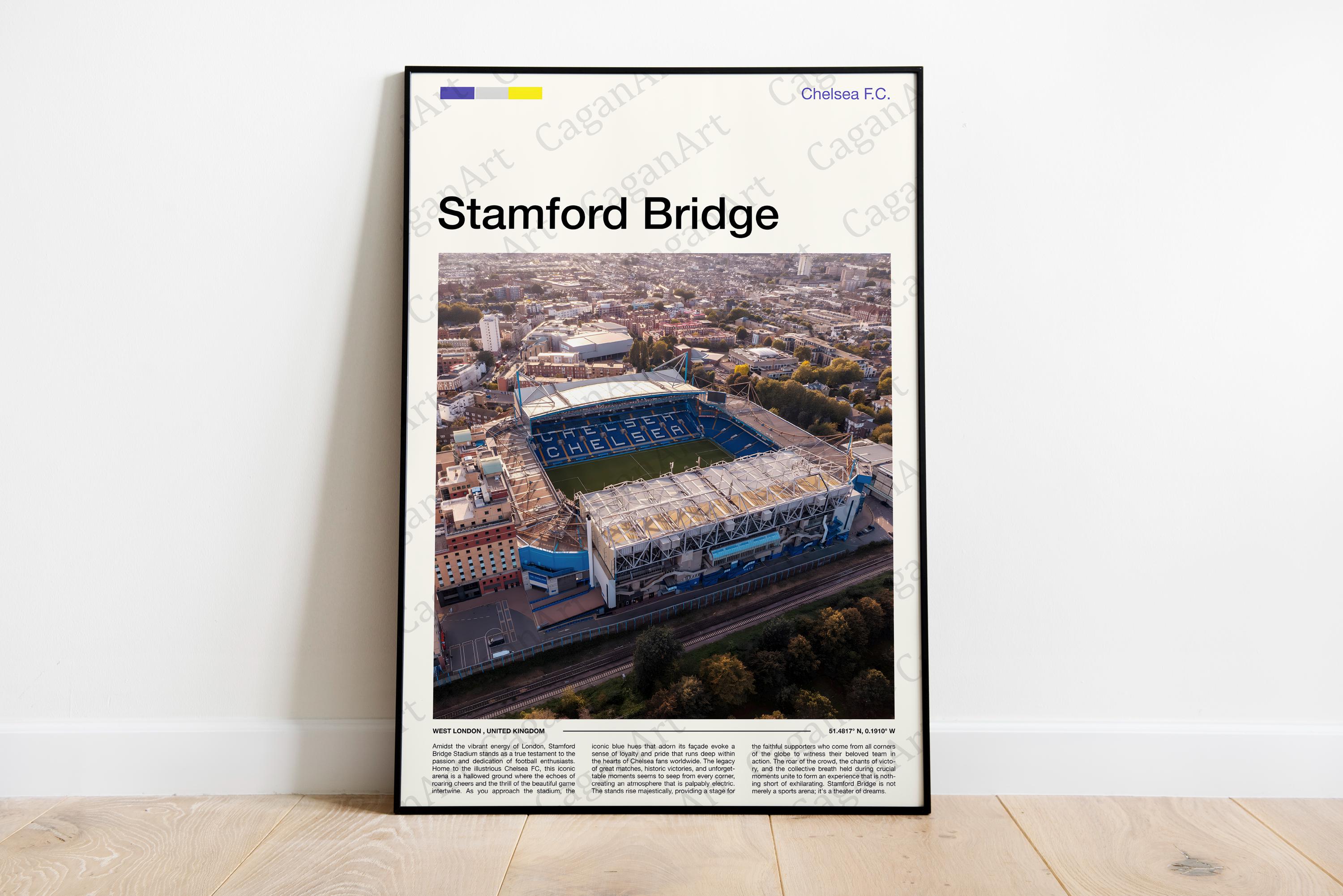 Stamford Bridge Poster, Chelsea FC Poster, Stamford Bridge Stadium ...