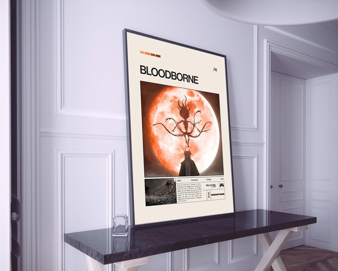 Bloodborne Poster, Bloodborne Video Game Poster, Minimalist Game Print ...