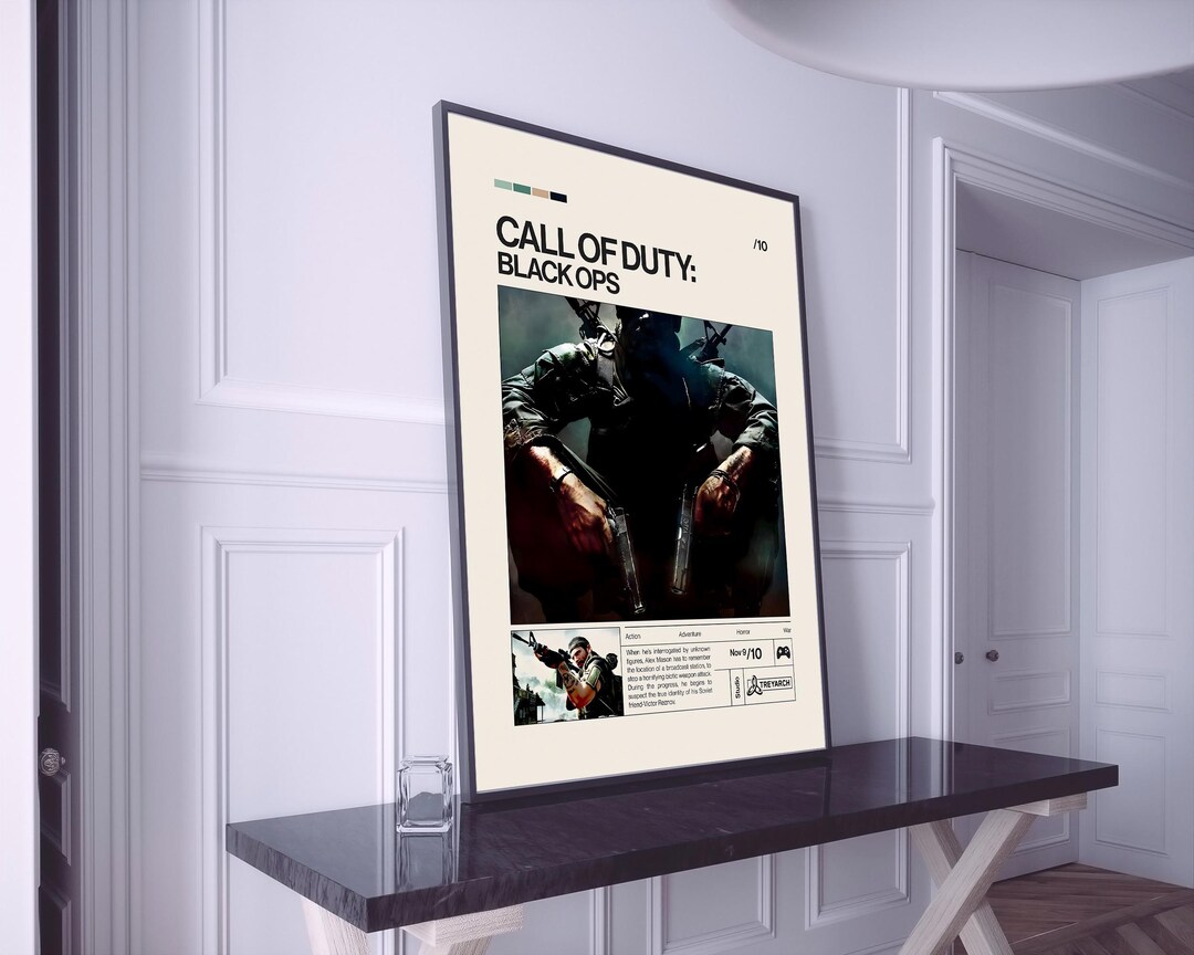 Call of Duty : Black Ops Poster, Video Game Poster, Minimalist Game ...