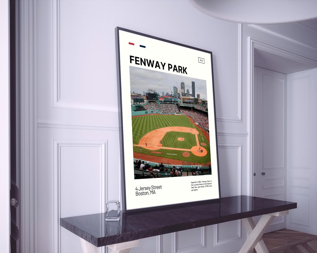 Fenway Park Poster, Boston Red Sox Poster, MLB Stadium Poster, Boston ...