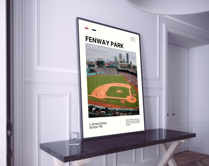 Fenway Park Poster, Boston Red Sox Poster, MLB Stadium Poster, Boston ...