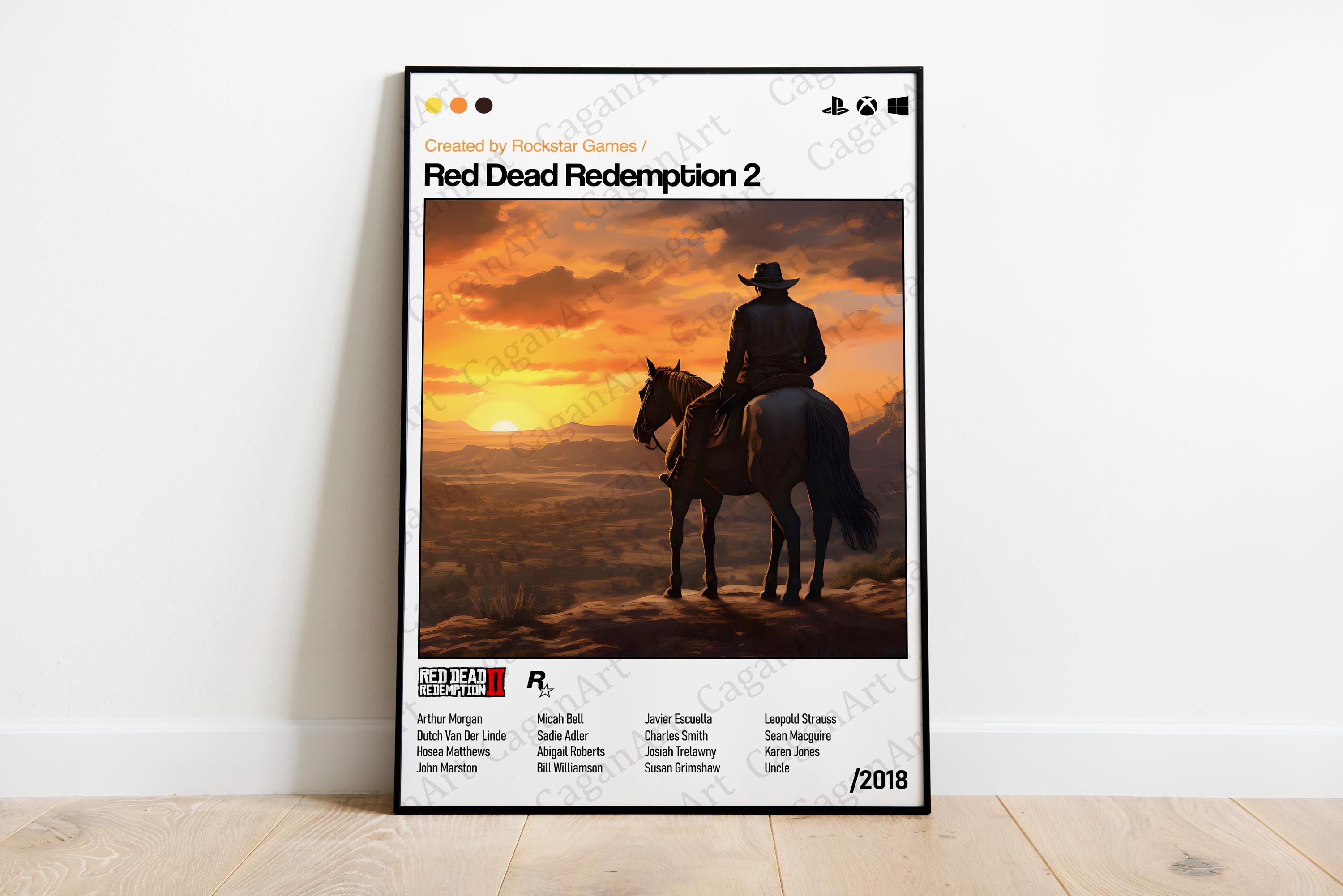 Red Dead Redemption 2 Poster, RDR 2 Poster, Video Game Poster ...
