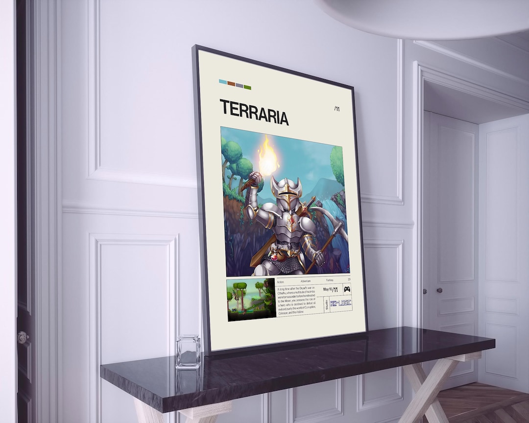 Terraria Poster, Terraria Video Game Poster, Minimalist Game Print ...