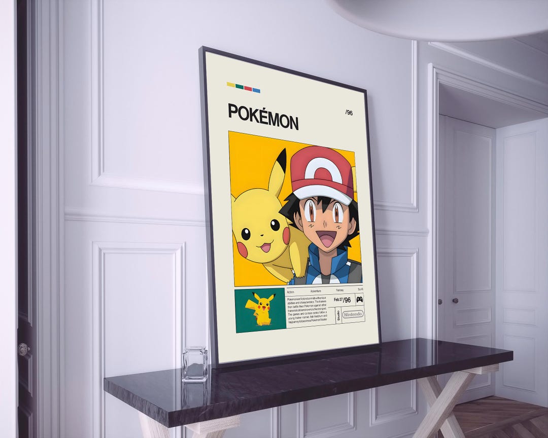 Pokemon Poster, Pokemon Video Game Poster, Minimalist Game Print ...