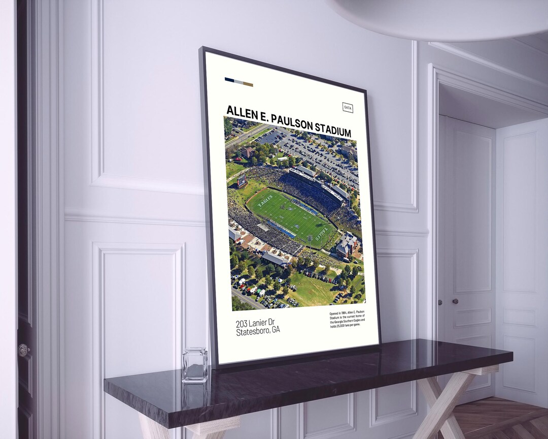 Allen E. Paulson Stadium Poster, Georgia Southern Eagles Print Poster ...