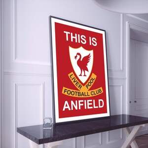 Liverpool FC Poster, Anfield Stadium Poster, Football Posters, Soccer ...