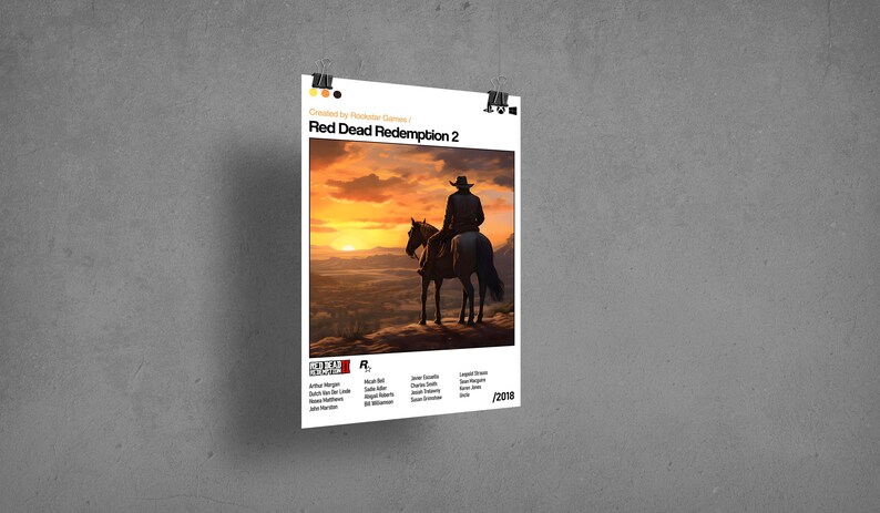 Red Dead Redemption 2 Poster, RDR 2 Poster, Video Game Poster ...