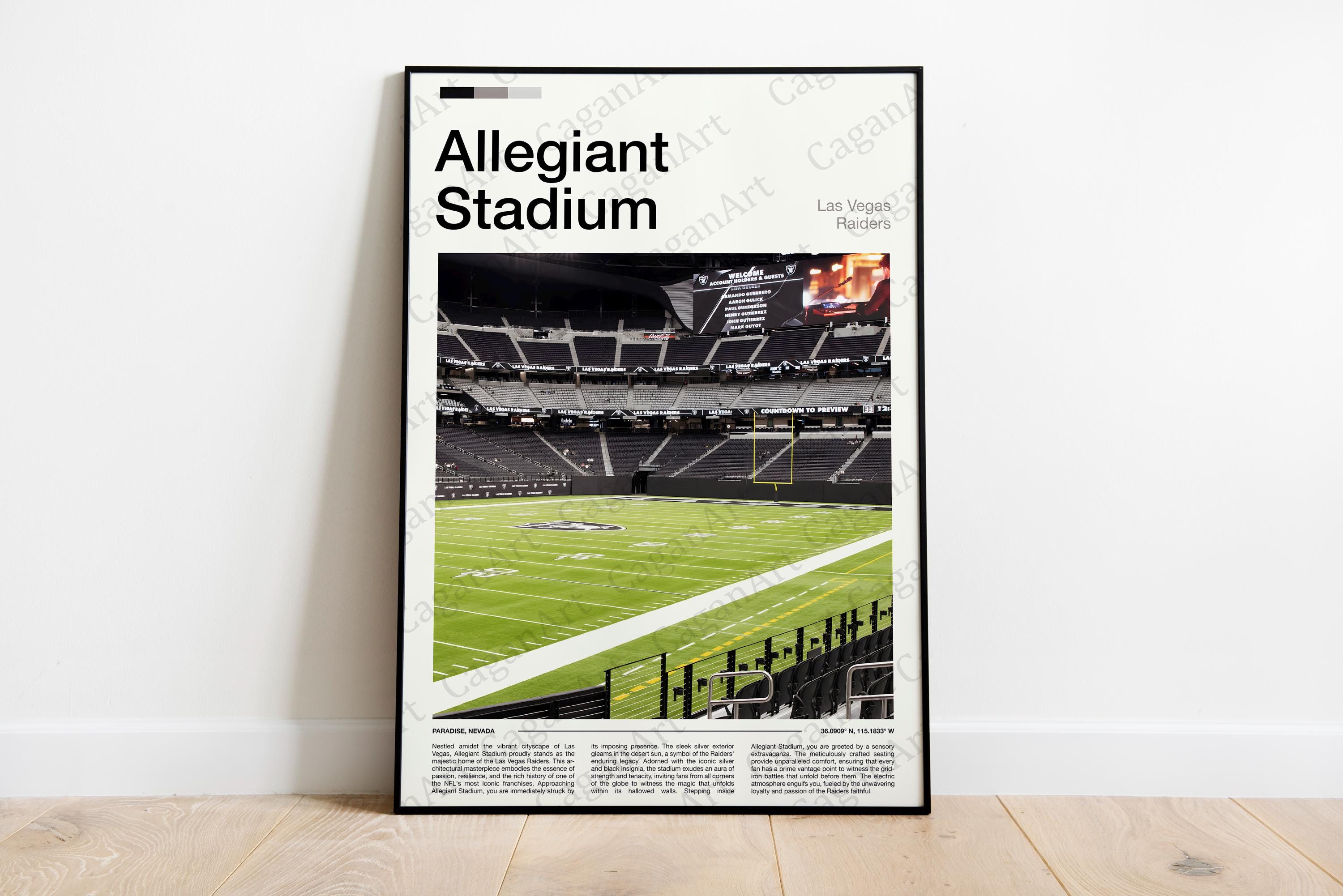 Allegiant Stadium Poster, Las Vegas Raiders Poster, Allegiant Stadium ...