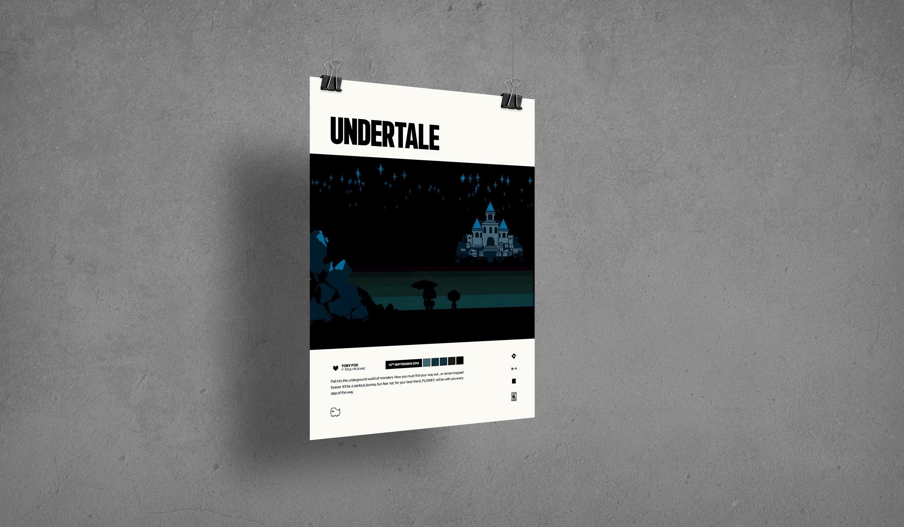 Undertale Poster, Video Game Poster, Minimalist Game Print, Gaming Room ...