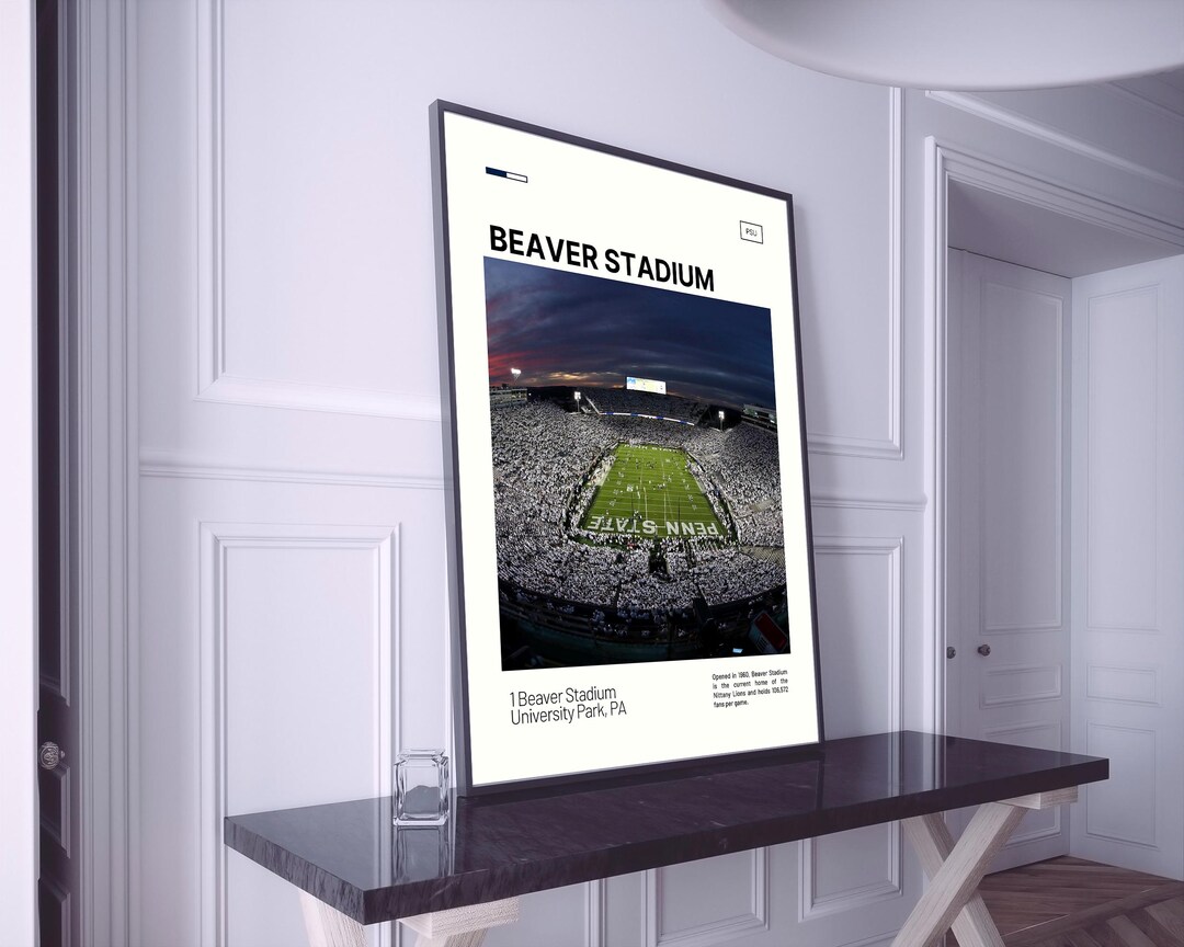 Beaver Stadium Poster, Penn State Nittany Lions Print Poster, NCAA ...