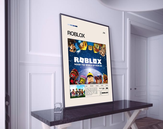 Roblox Poster, Roblox Print, Video Game Poster, Minimalist Game Print ...
