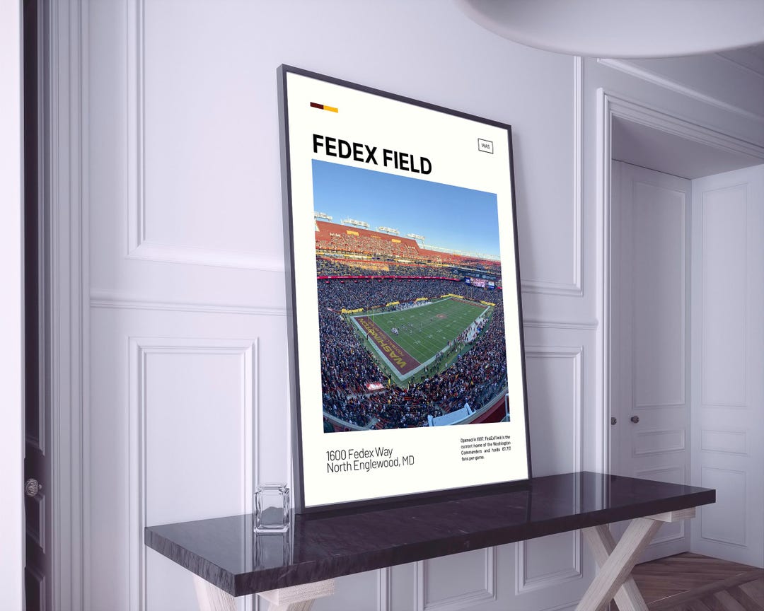 Fedex Field Poster, Washington Commanders Poster, NFL Stadium Poster ...