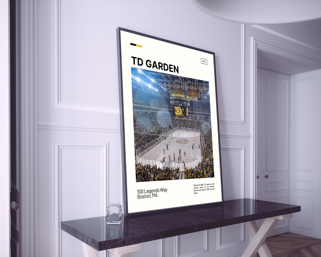 TD Garden Poster, Boston Bruins Poster Print, NHL Arena Poster, Sports ...
