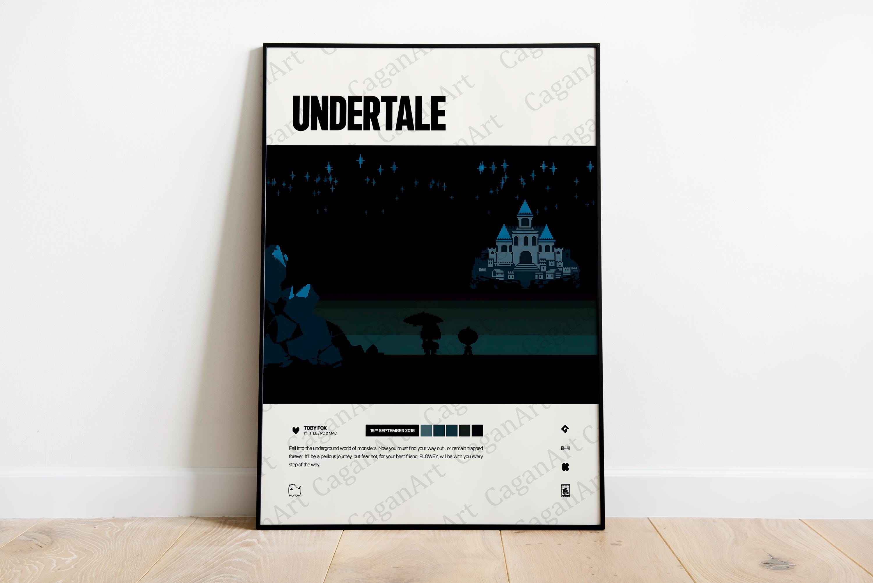 Undertale Poster, Video Game Poster, Minimalist Game Print, Gaming Room ...