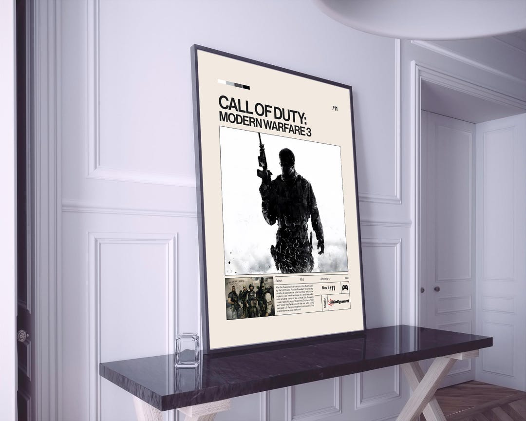 Call of Duty : Modern Warfare 3 Poster, Video Game Poster, Minimalist ...