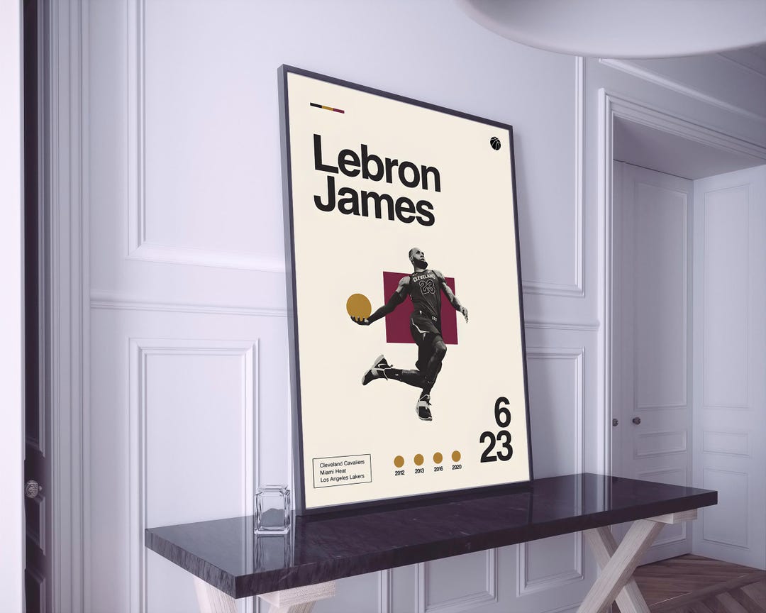Lebron James Poster, LA Lakers Print, Basketball Poster, Sports Wall ...