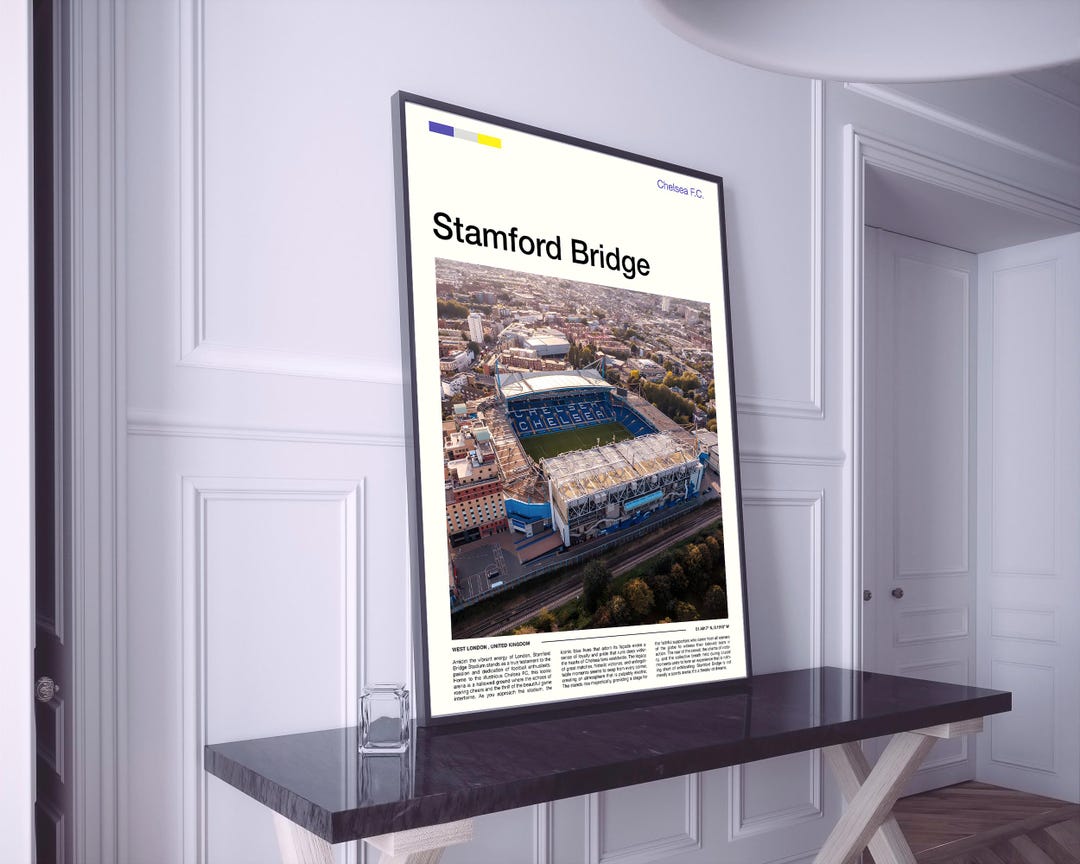 Stamford Bridge Poster, Chelsea FC Poster, Stamford Bridge Stadium ...