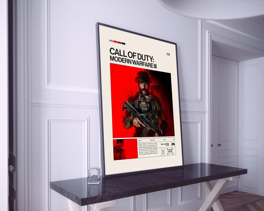 Call of Duty : Modern Warfare 3 Poster, Video Game Poster, Minimalist ...