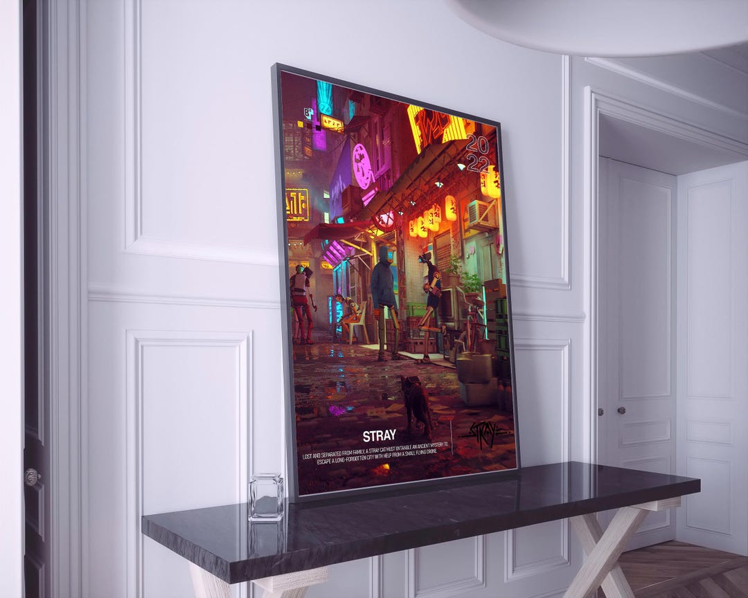 Stray Poster, Stray Videospiel Poster, Minimalistischer Spiel Druck ...