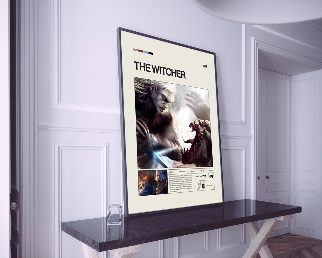 The Witcher Poster, the Witcher Video Game Poster, Minimalist Game ...