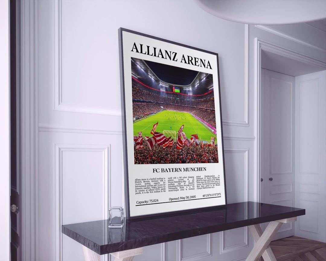 Allianz Arena Print, Bayern Munich Poster, Allianz Arena Stadium Print ...