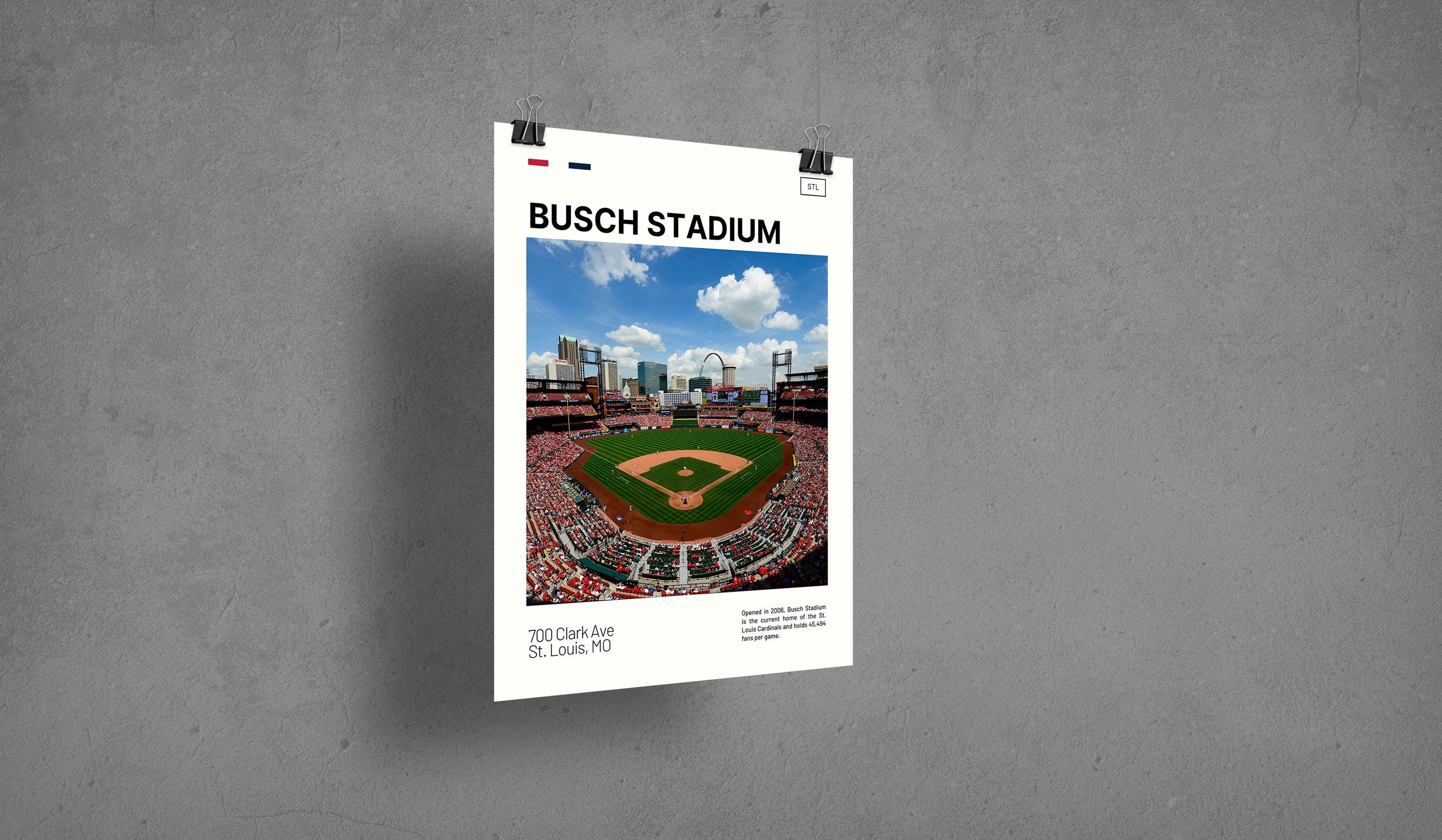 Busch Stadium Poster, St. Louis Cardinals Poster, MLB Stadium Poster ...