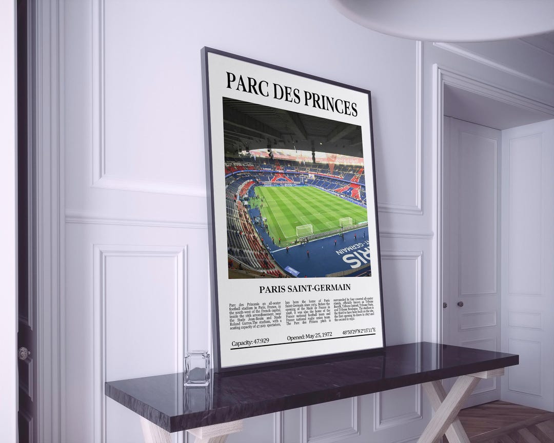 Parc Des Princes Stadium Print, Paris Saint-germain Poster, PSG Gift ...