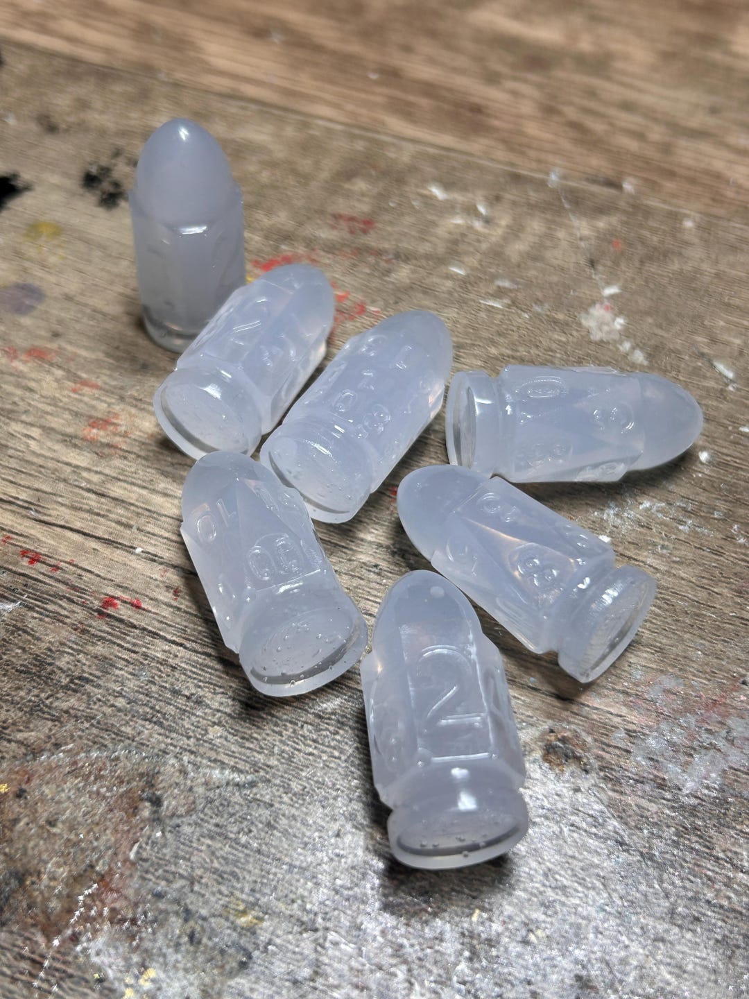 RAW* Bullet Dice: Tridacna White _ Resin-cast Dice Set *see Description ...