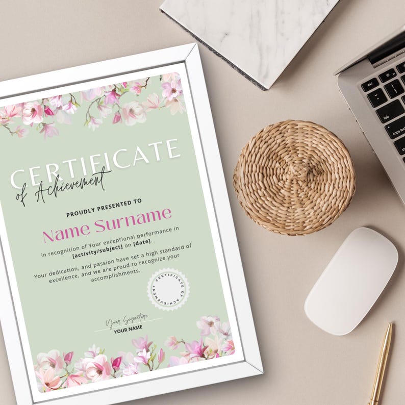 Certificate of Achievement Template, Achievement Award, Recognition ...
