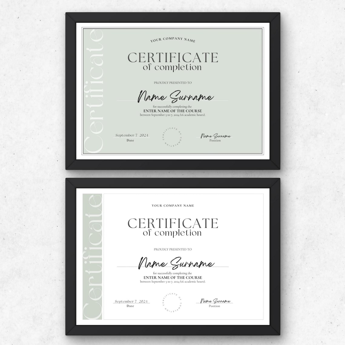 Certificate of Completion Template, Course Certificate, Training ...