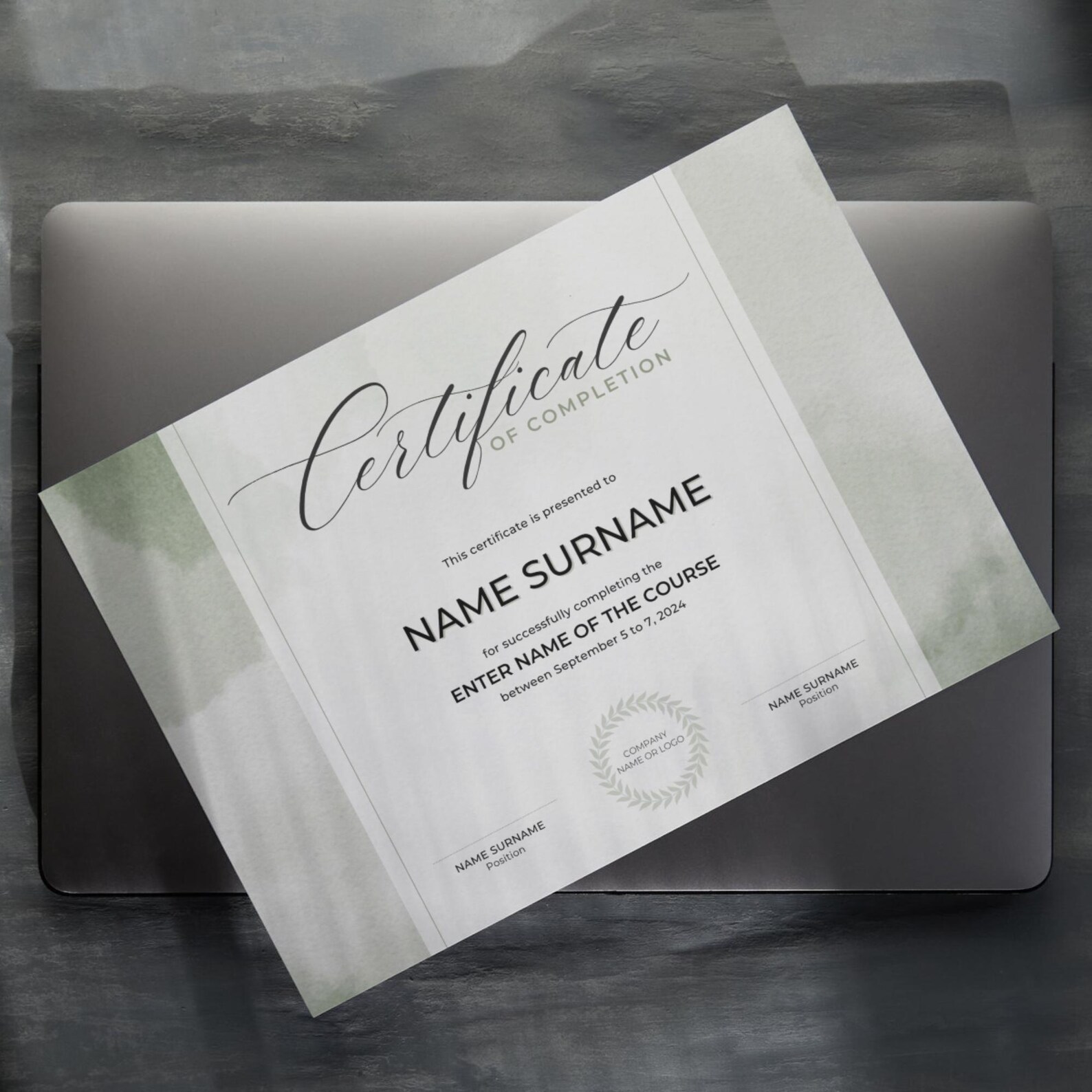 Certificate of Completion Template, Course Certificate, Training ...